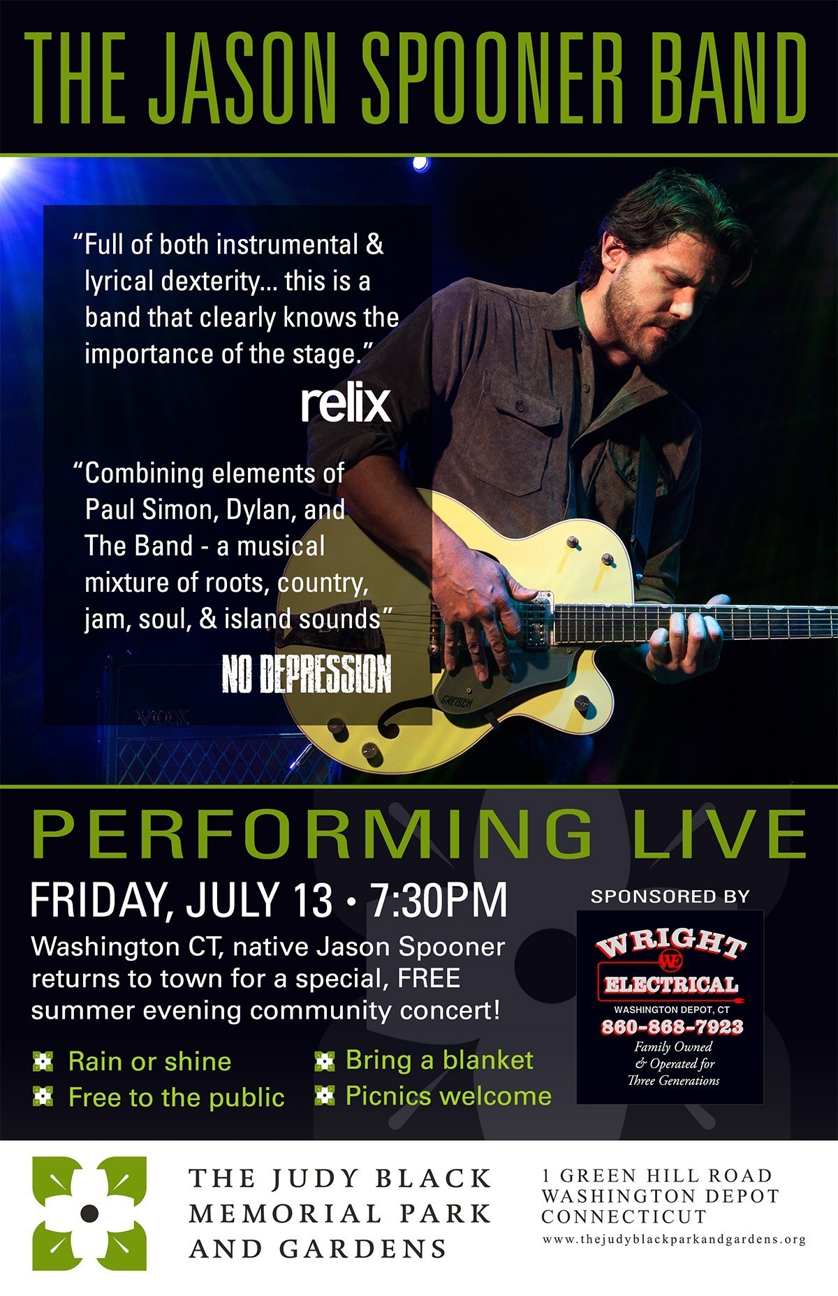 Outdoor Concert - The Jason Spooner Band - Explore Washington CT