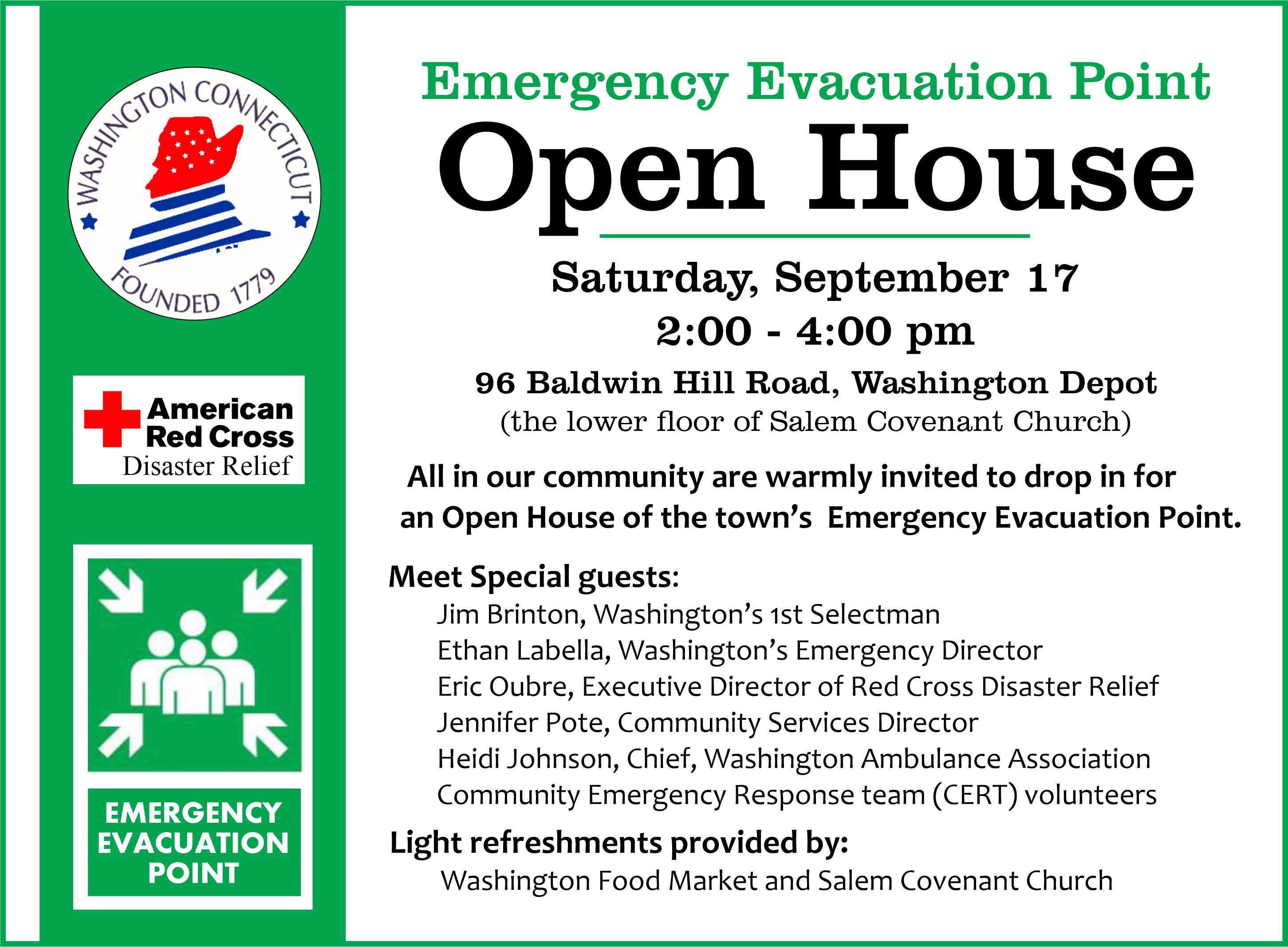 Emergency Evacuation Point Open House - Explore Washington CT