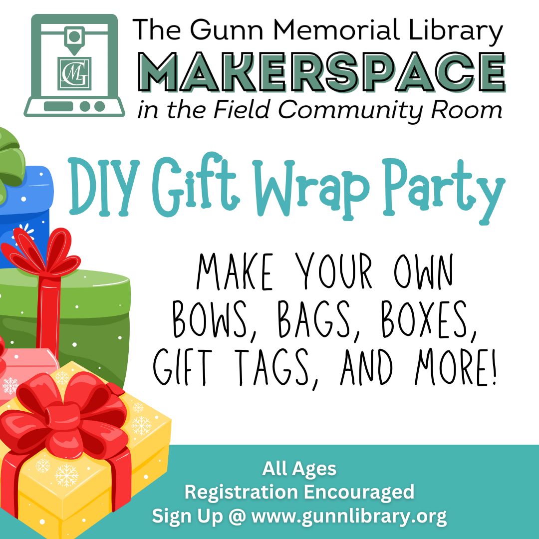 Makerspace Adult Program - DIY Gift Wrap Party - Explore Washington CT