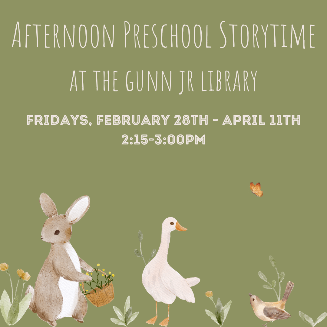 Afternoon Preschool Storytime - Explore Washington CT