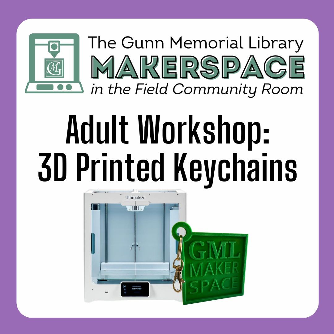 Adult 3D Printed Keychains - Explore Washington CT